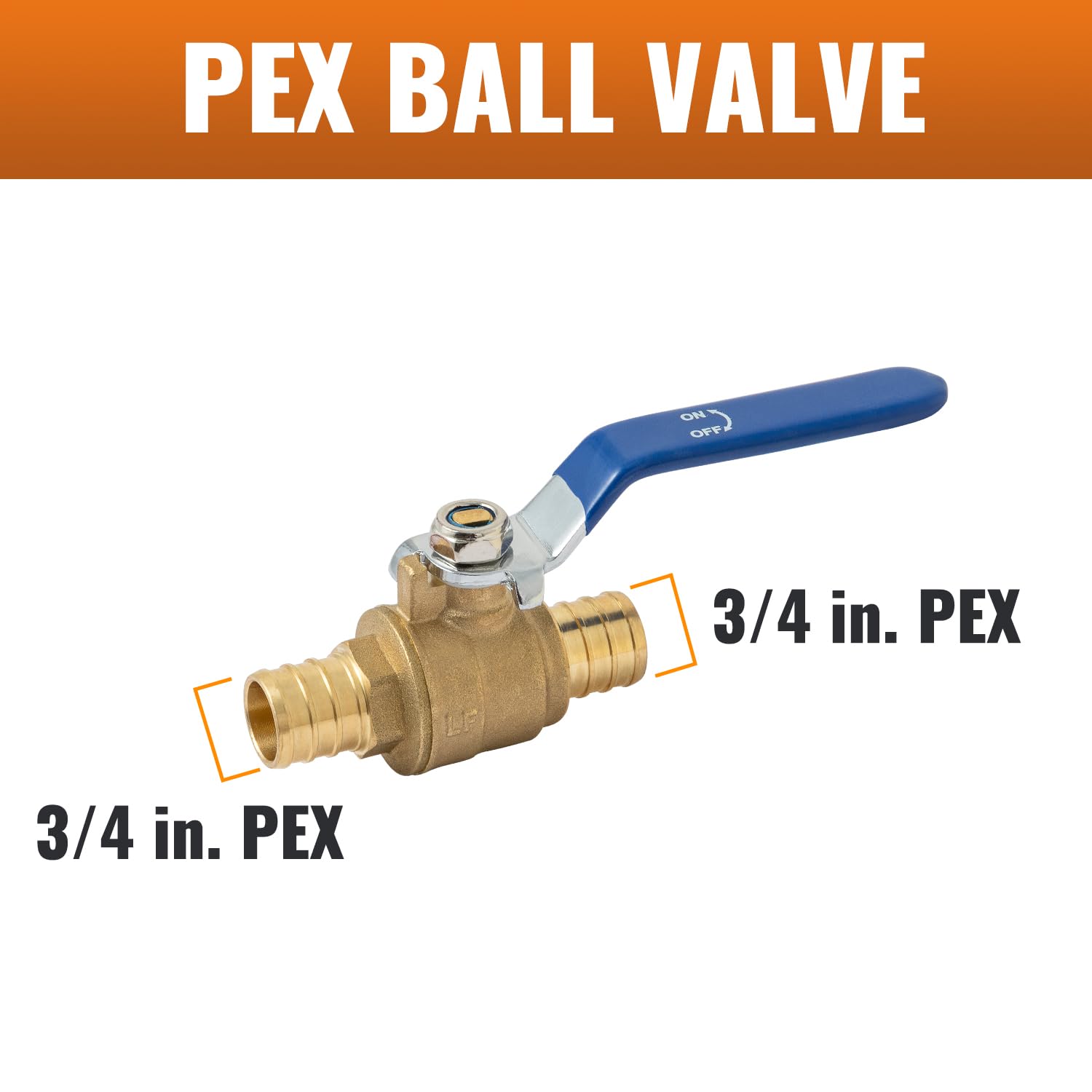 Snapklik.com : 2 Pack Pex Valves 3/4 Inch, Pex Ball Valve Brass Full ...