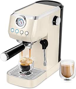Amazon.com: CASABREWS Espresso Machine 20 Bar, White: Home & Kitchen