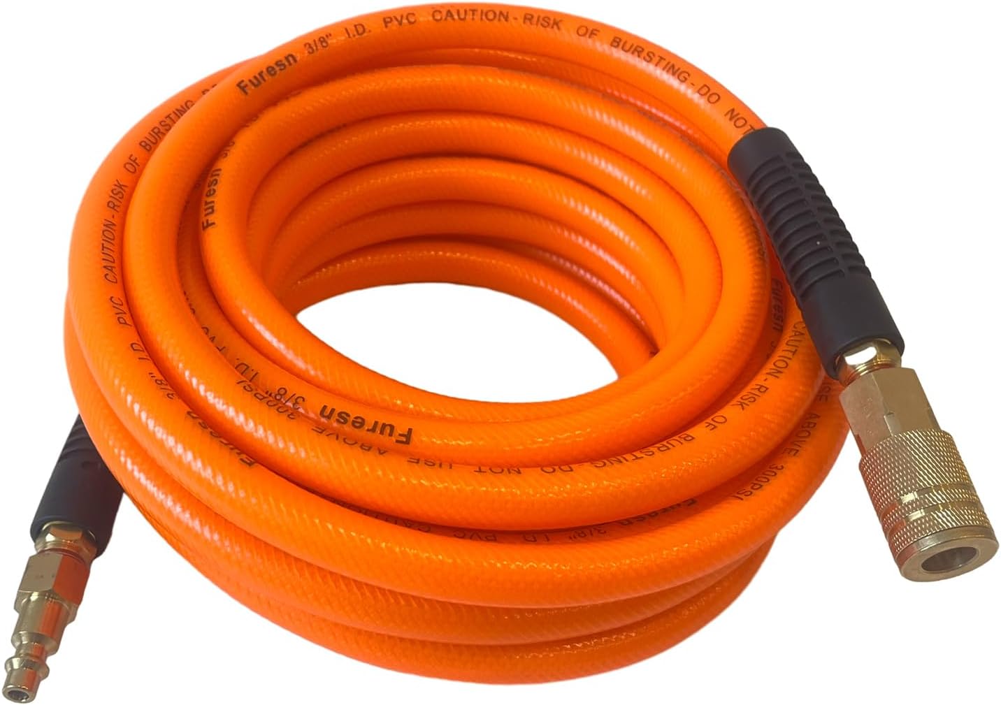 Air Hose 3/8 in x 25 ft, PVC, Reinforced Air Compressor Hose, Heavy ...
