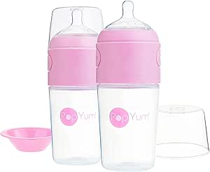 PopYum - Biberón anticólicos para bebé para preparar, mezclar y administrar fórmula, 266 ml ...