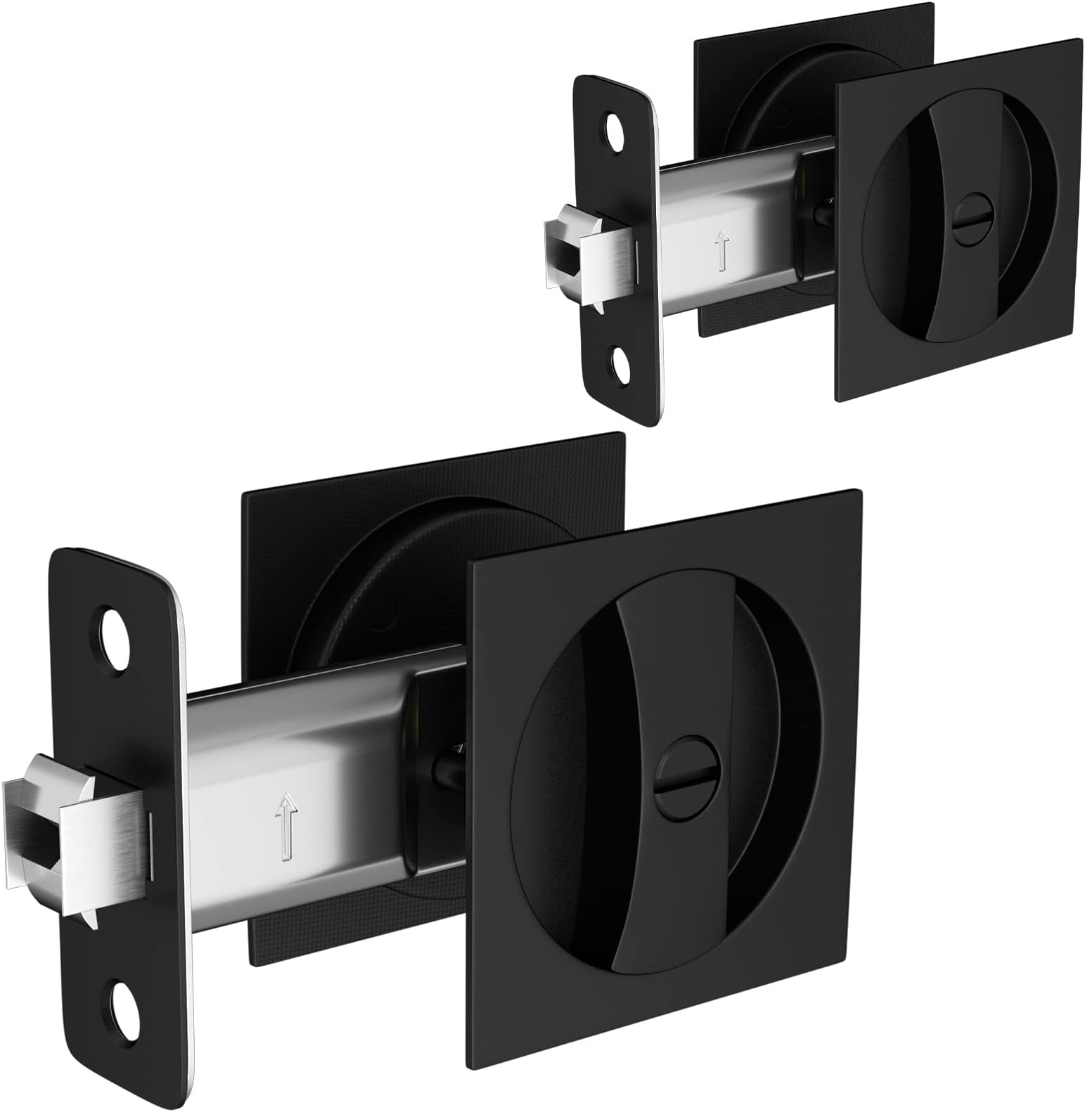 Kwikset 335SQT-514 Privacy Pocket Door Locks, Matte Black - Amazon.com