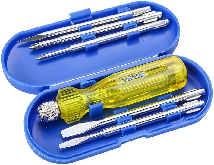 TAPARIA Screw Driver Set with Bulb - 840 (Neon, Silver and Green ...