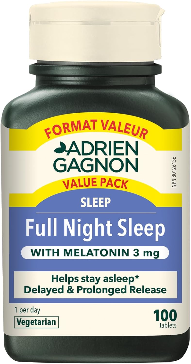 Adrien Gagnon - Full Night Sleep Melatonin 3 mg, 60 count : Amazon.ca ...