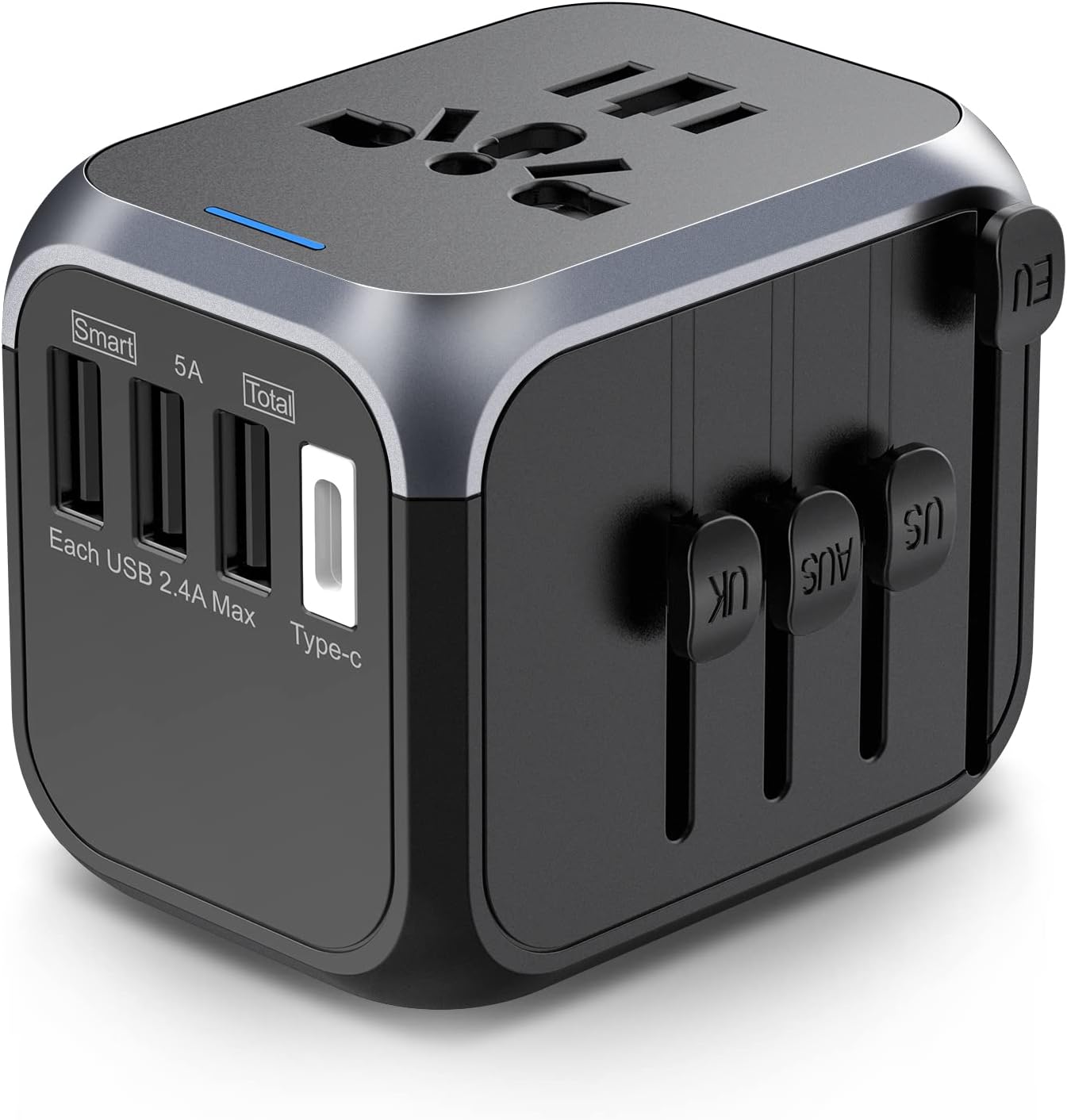 Amazon.com: Universal International Travel Plug Adapter with USB-C, US ...