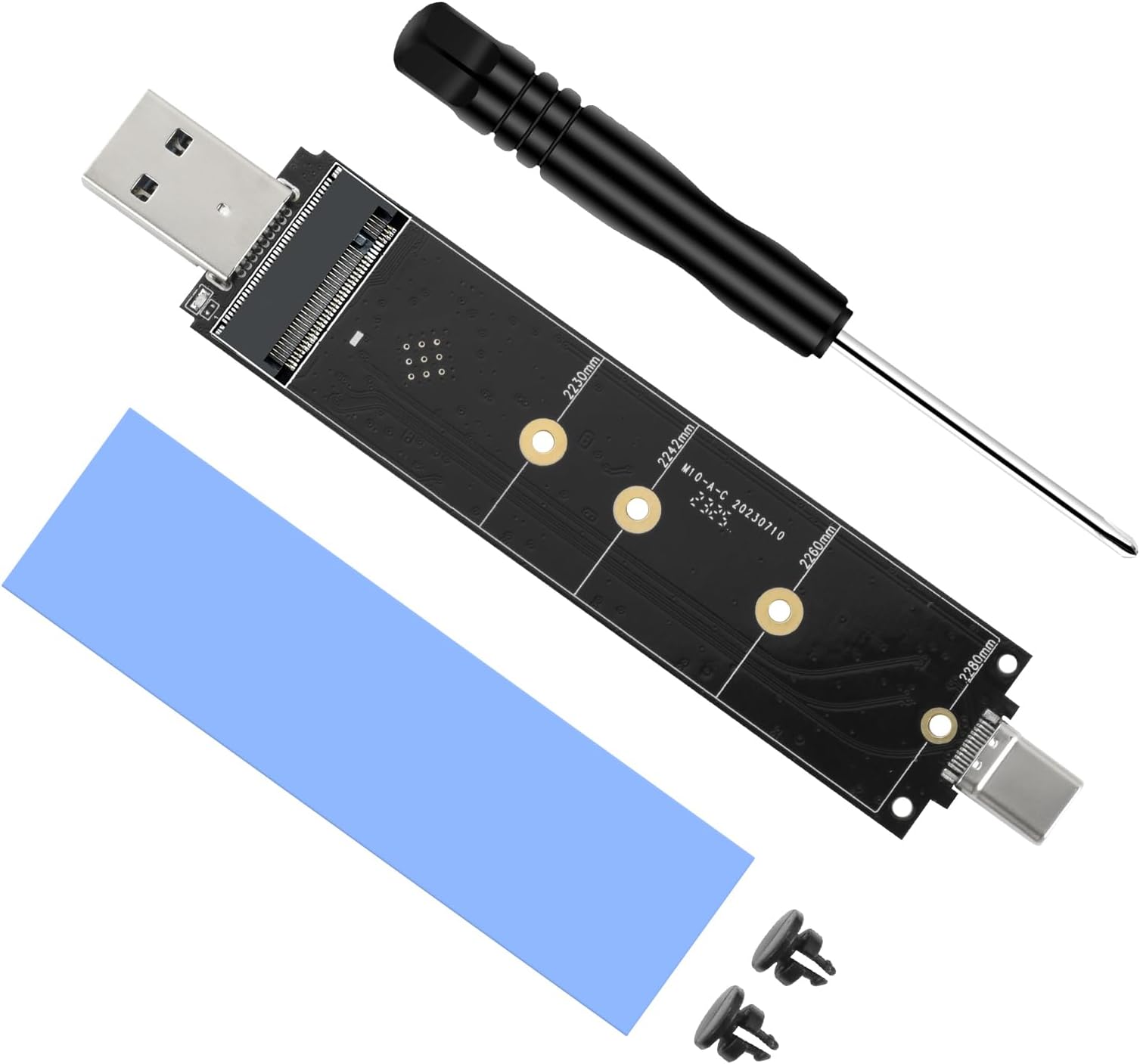 ELUTENG Boîtier M.2 NVMe SATA USB 3.1 Gen 2 10Gbps pour NVME NGFF SSD ...