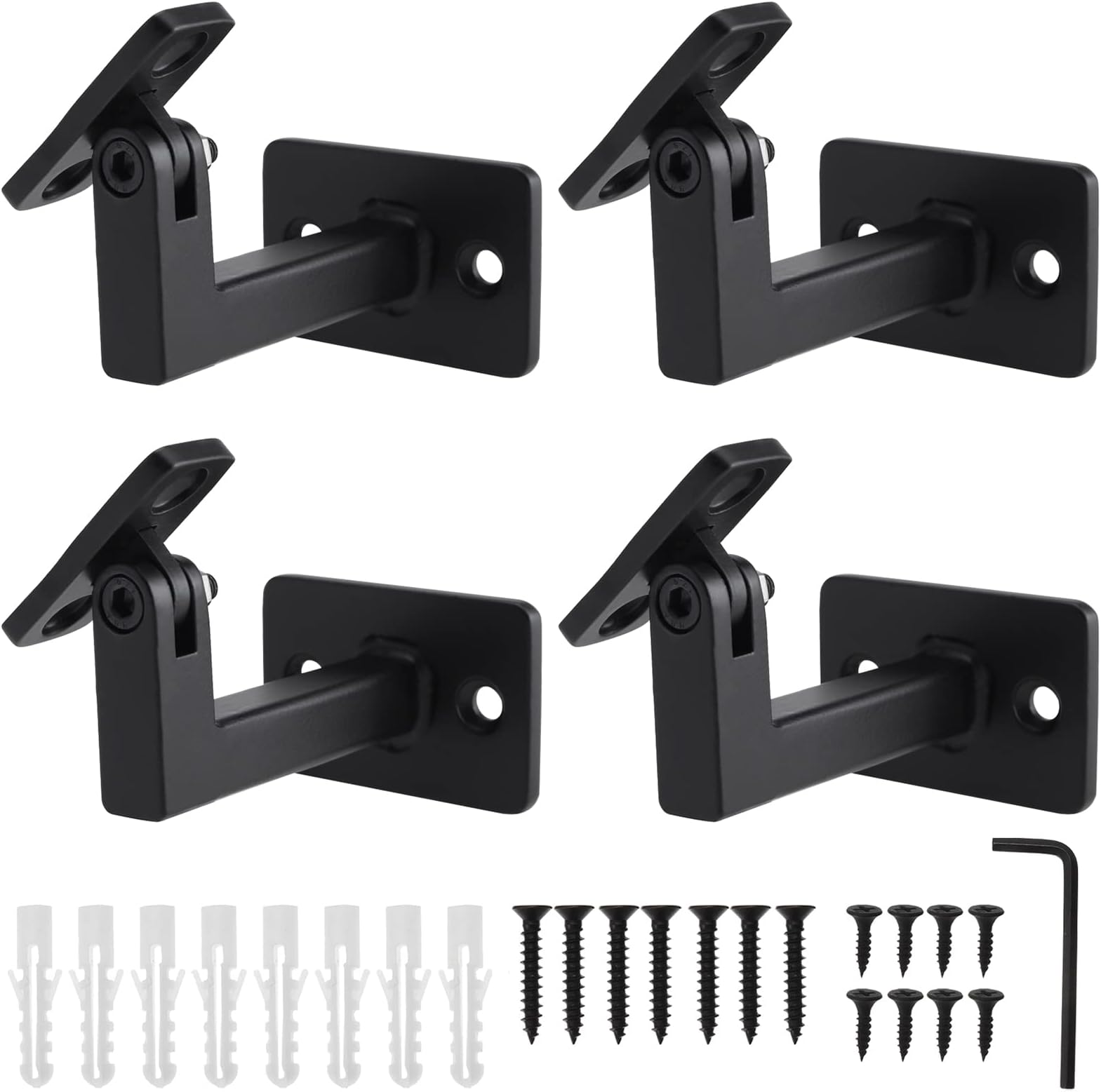 Amazon.com: 2 x 304 Stainless Adjustable Handrail Brackets, Heavy Duty ...