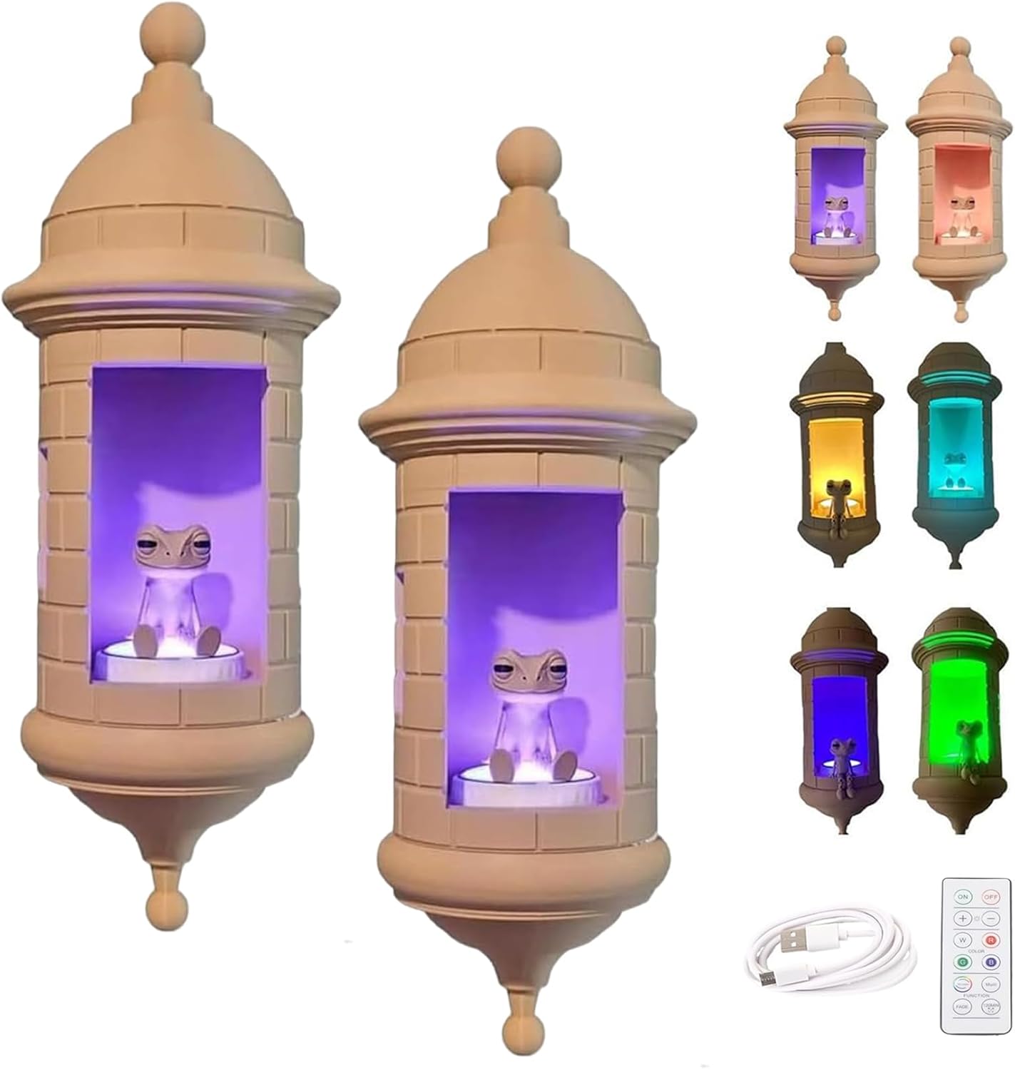 Puerto Rican Garita Wall Coqui Lamp, Adjustable 16 Colors Coqui Frog ...