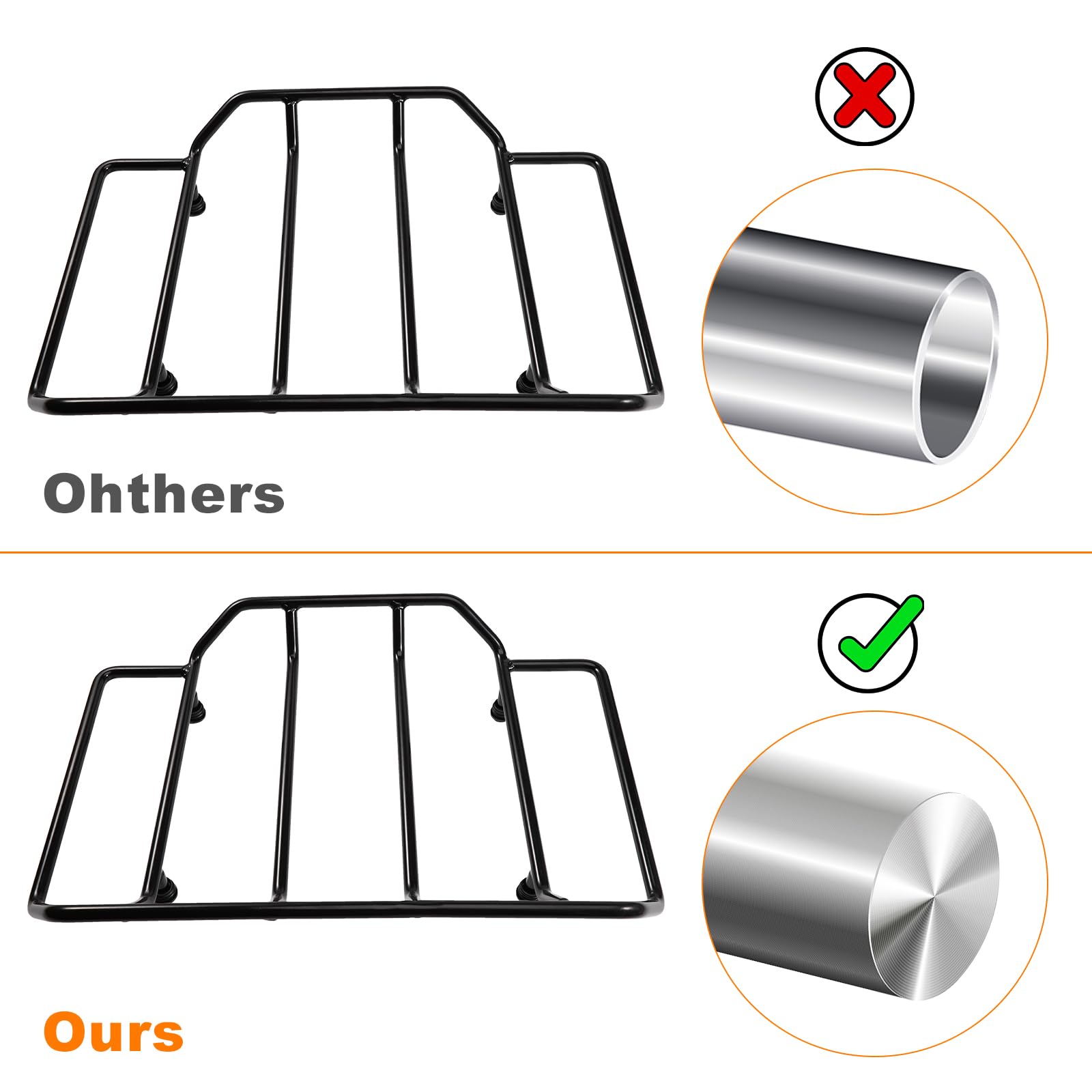 Snapklik.com : Eumti Motorcycles Air Wing Black Luggage Rack Carrier ...