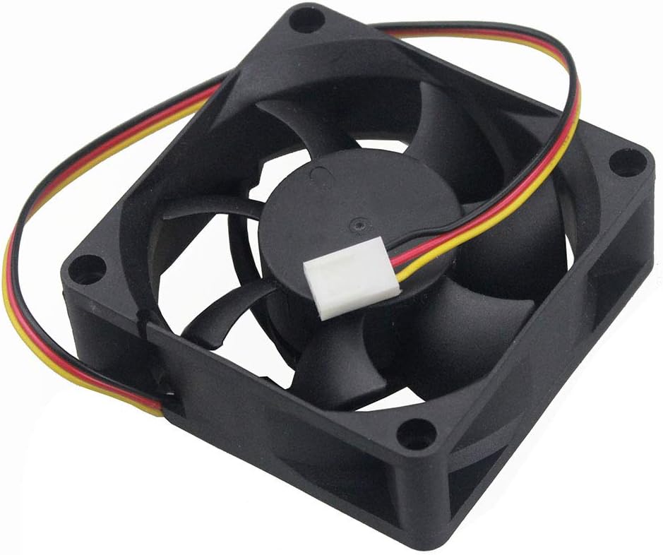 Amazon.com: GDSTIME 12V DC 3PIN 70mm Fan, 70mm x 70mm x 25mm Brushless ...