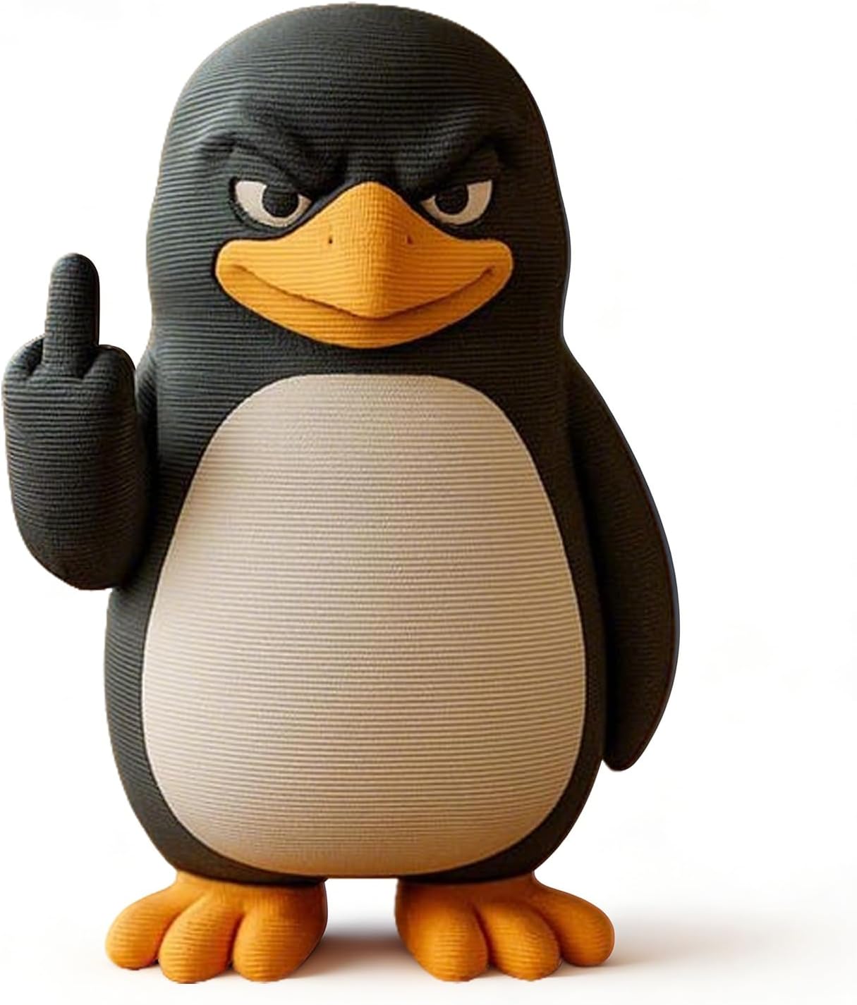 Amazon.com: Middle Finger Penguin Figurine, Funny Office Desk Decor ...