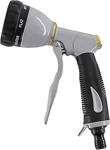 Heavy Duty Garden Hose Pipe Spray Gun - Metal Spray Gun with 7 Spray ...