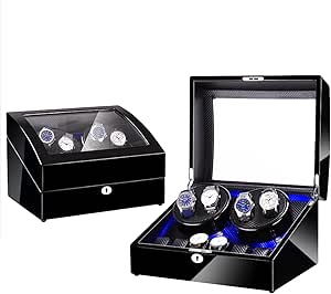 Amazon.co.jp: Automatic Rotating Watch Winder 4+6 Storage Display Box ...