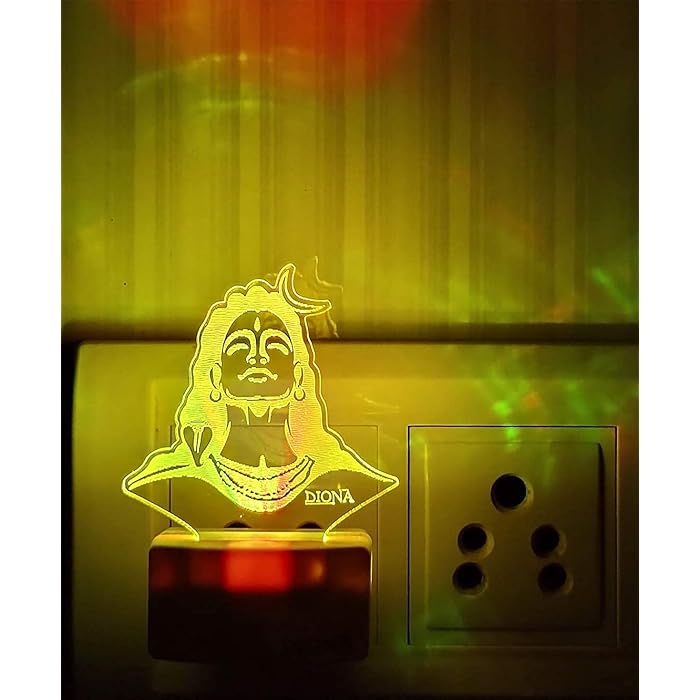 Buy Talgo ADIYOGI SADHGURU 3D Optical Illusion Acrylic Night Lamp, 7 ...