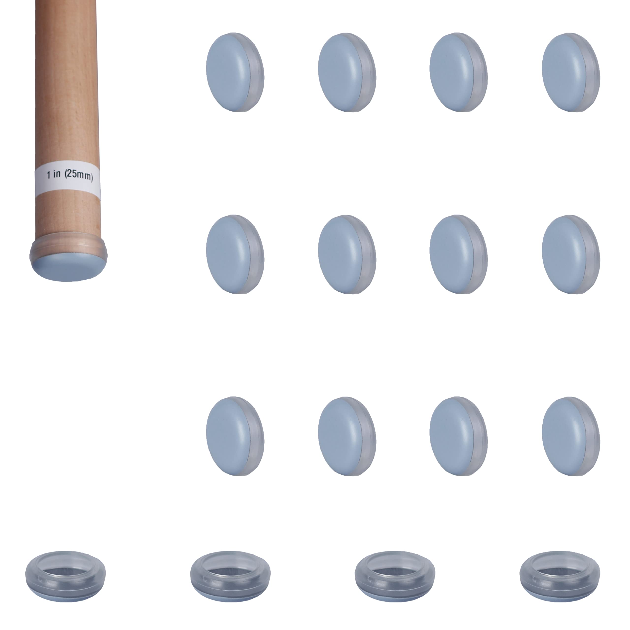 CSFMC Sliders Pads for Round Furniture Legs(1 inch(25mm),16 Pack),Table ...