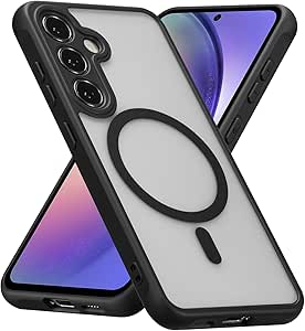 RALEAVO Magnetic for Samsung Galaxy S24 Case [Compatible with Magsafe] Slim Frosted Matte Case ...