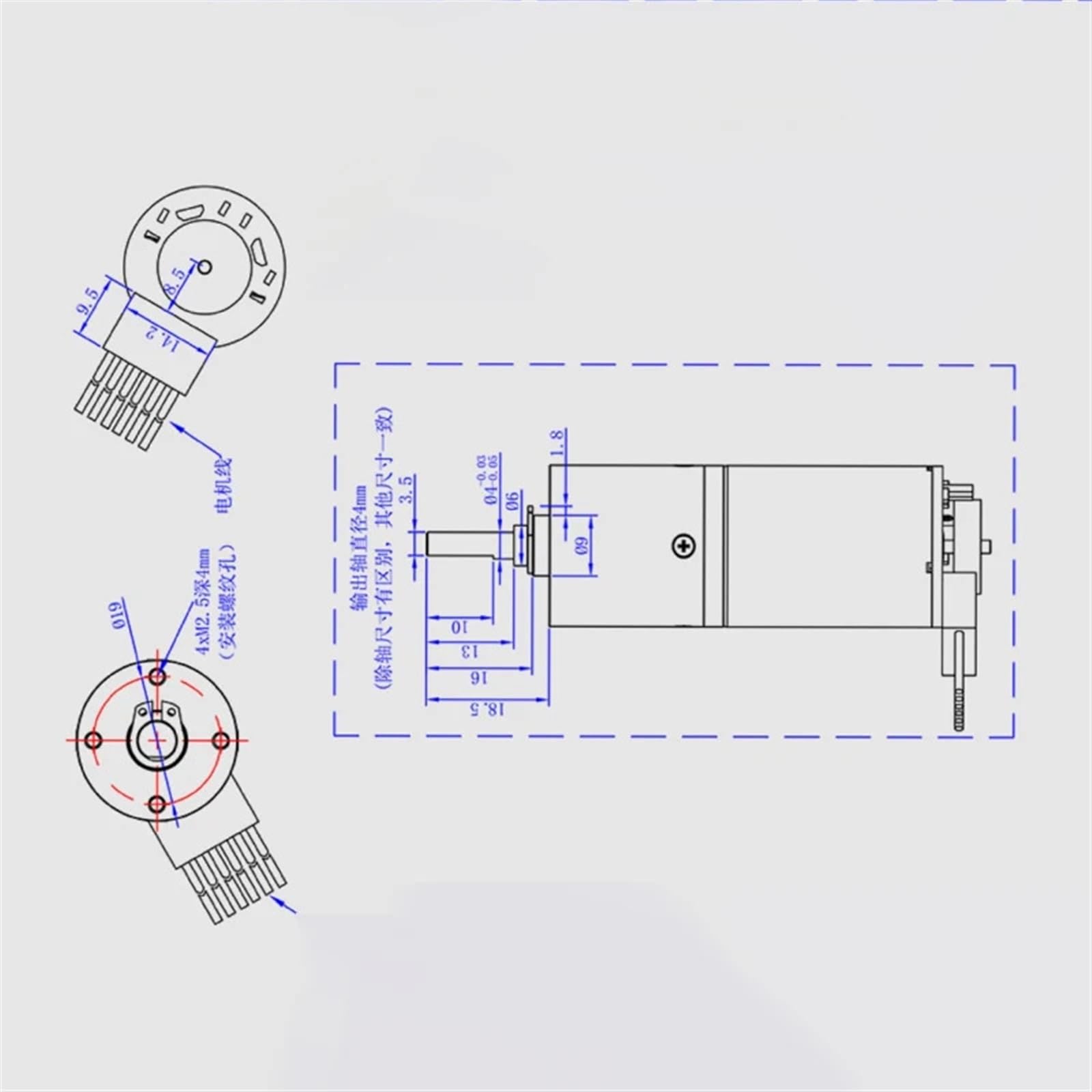 Snapklik.com : Long Life Micro Planetary DC Encoder Geared Motor ...