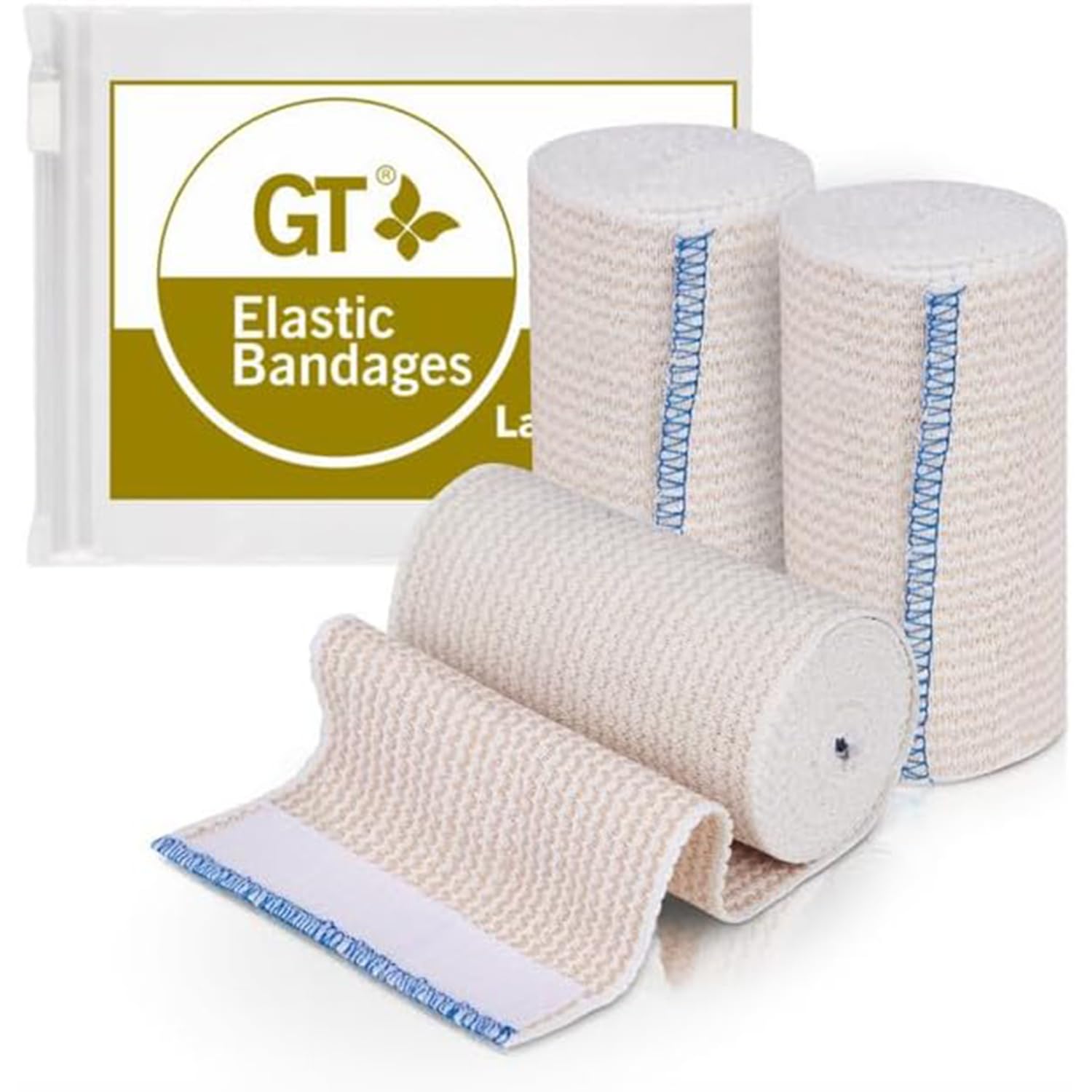 Amazon.com: Premium Elastic Bandage Wrap (4" 3 Pack) - Hook & Loop ...