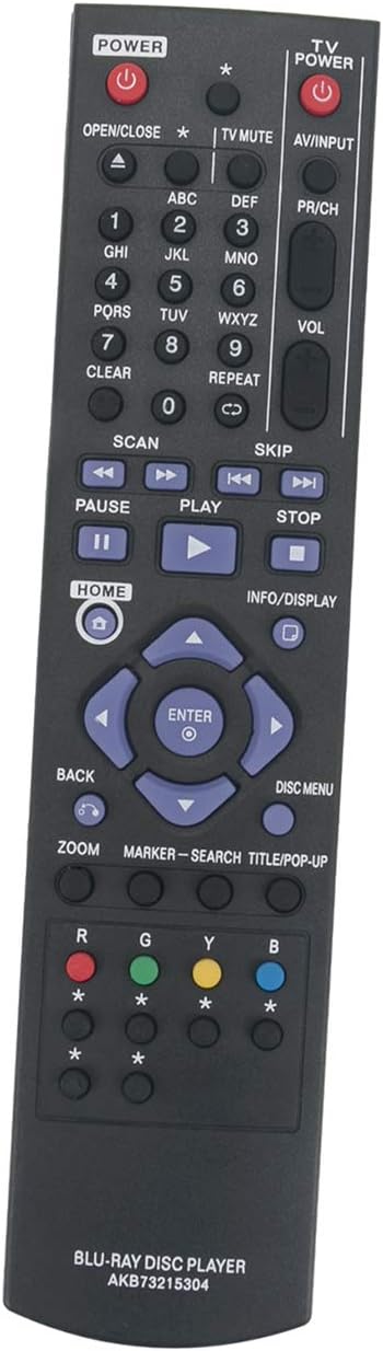 Amazon.com: New Replacement Remote Control for LG BD630 BD640 BD650 ...