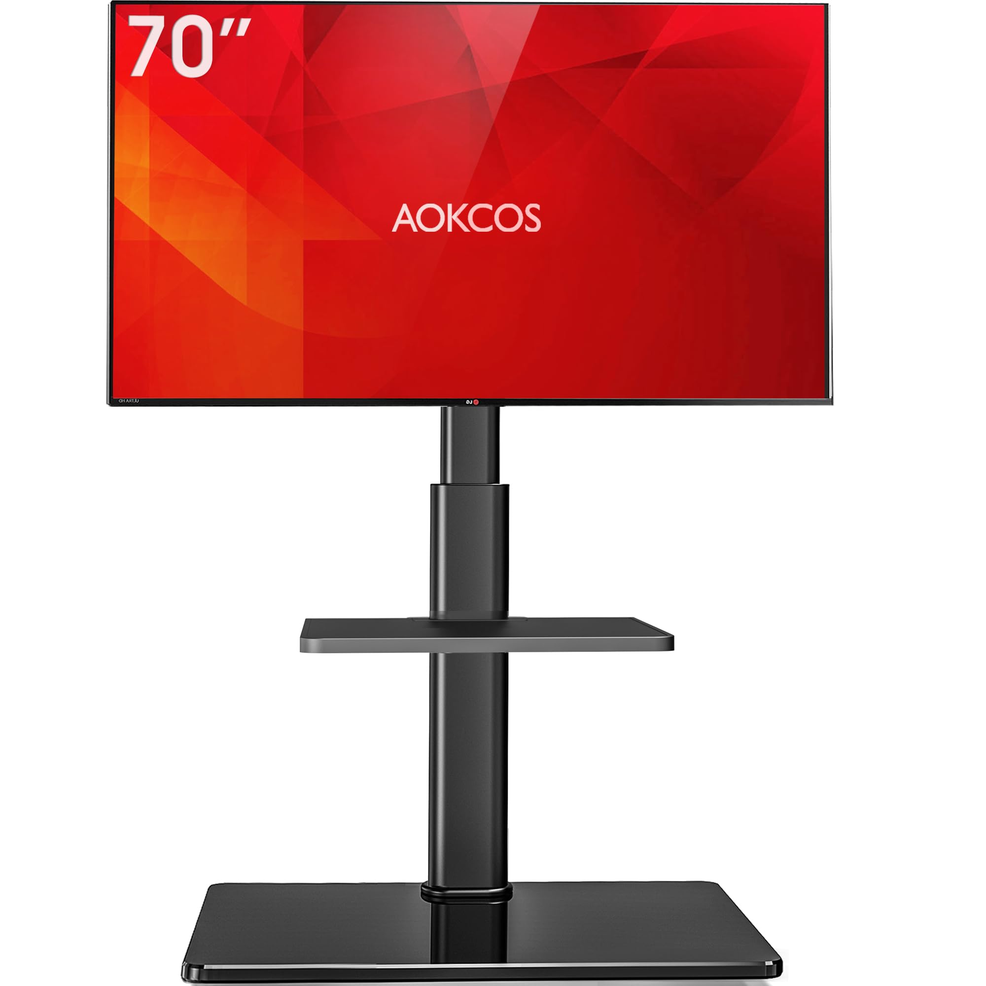 Amazon.com: AOKCOS Floor TV Stand with 60-Degree Swivel, TV Floor Stand ...