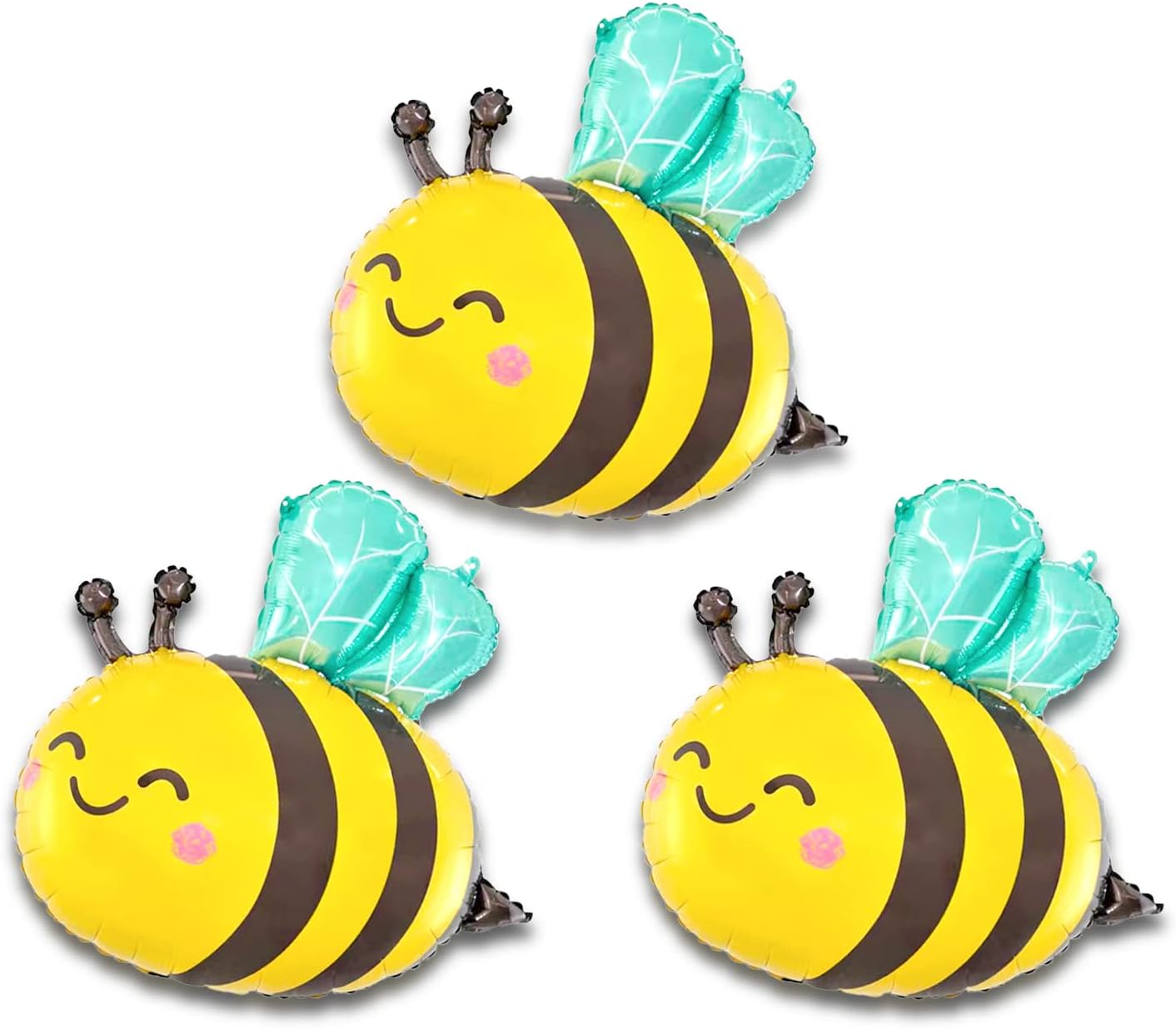 Amazon.com: Gallasy 3PCS Lovely Bee Balloon, Large Helium Mylar Honeybee Balloon, Foil Bumblebee ...