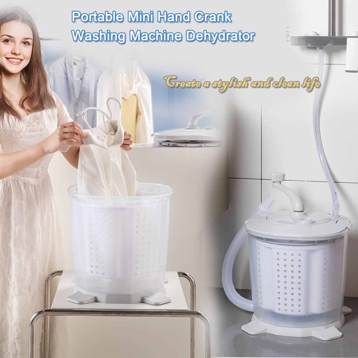 Hand Powered Portable Washing Machine T01 Plus Portable Washing