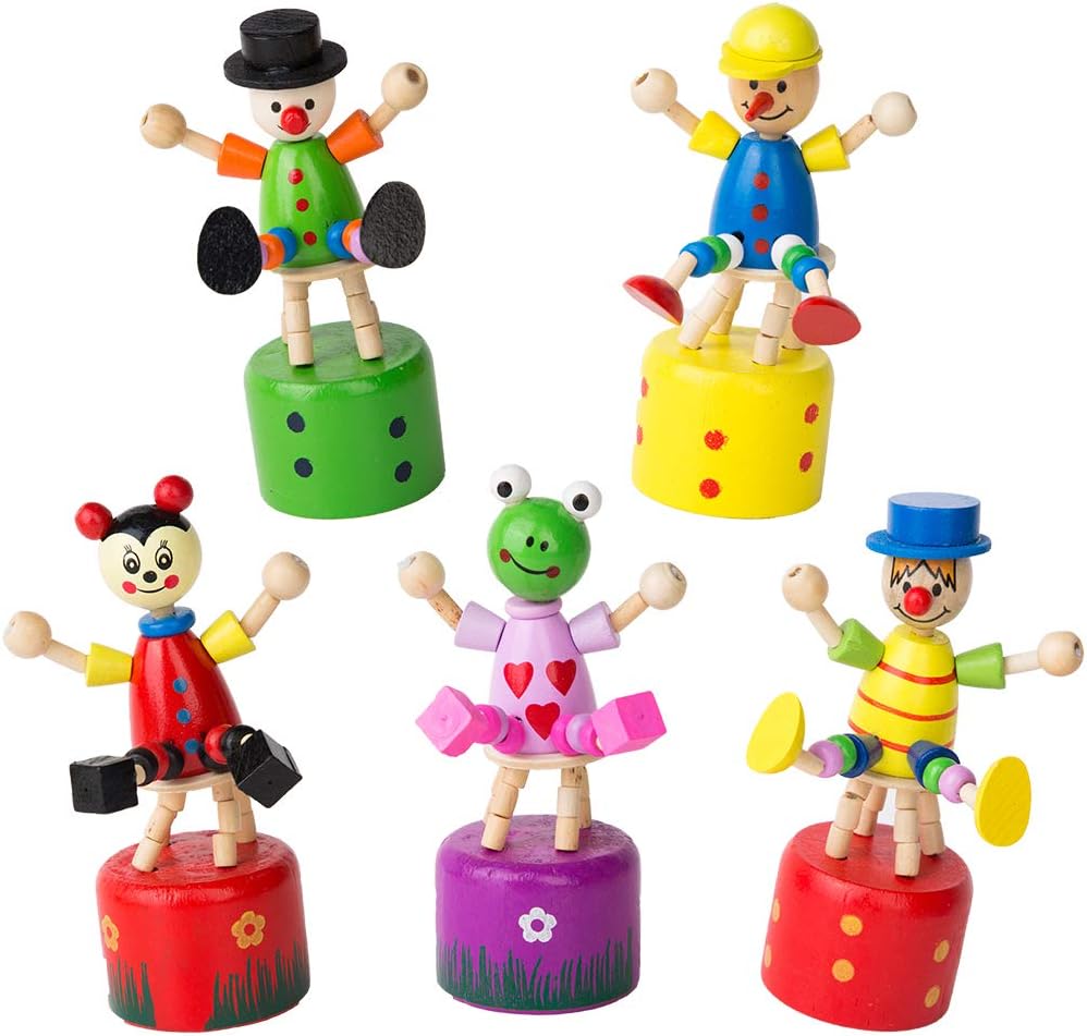 Amazon.com: PROLOSO Push Puppet Finger Puppets Thumb Press Base Joker ...