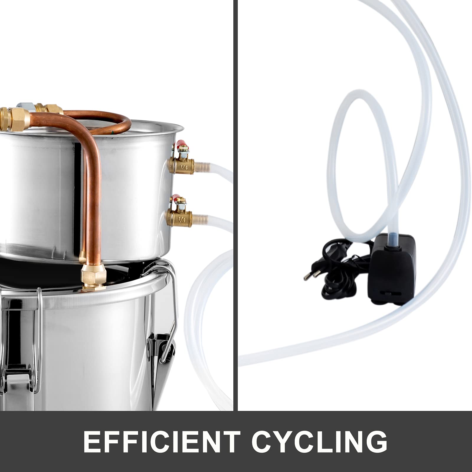 Snapklik.com : VEVOR Alcohol Still, Stainless Steel Alcohol Distiller