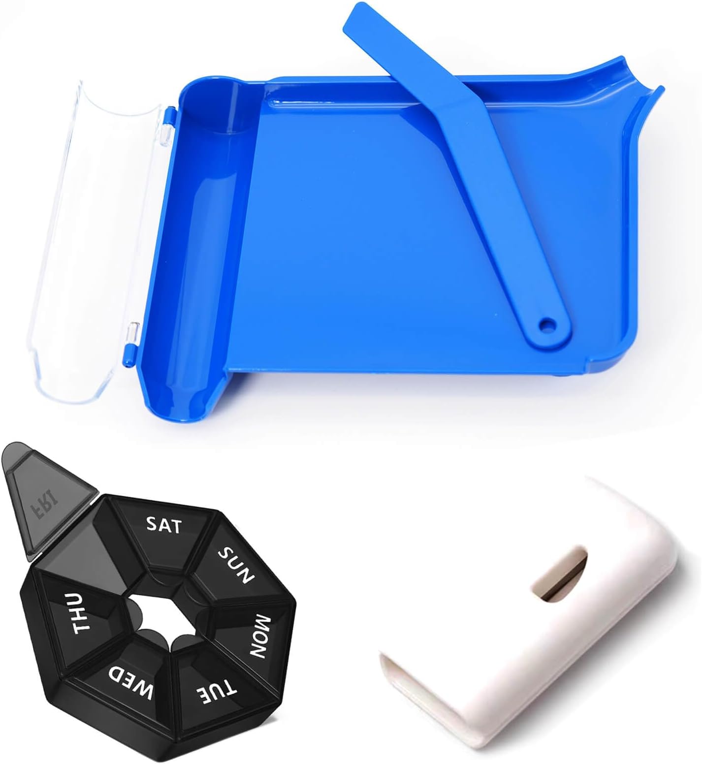 Amazon.com: Opret Right Hand Pill Counting Tray with 2 Spatulas, Pill ...