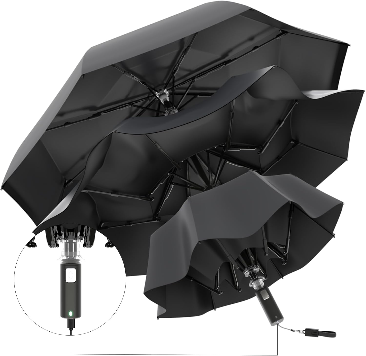 Amazon.com: ZUOYOUZ Electric Rain Umbrella，Auto Open & Close Umbrellas ...