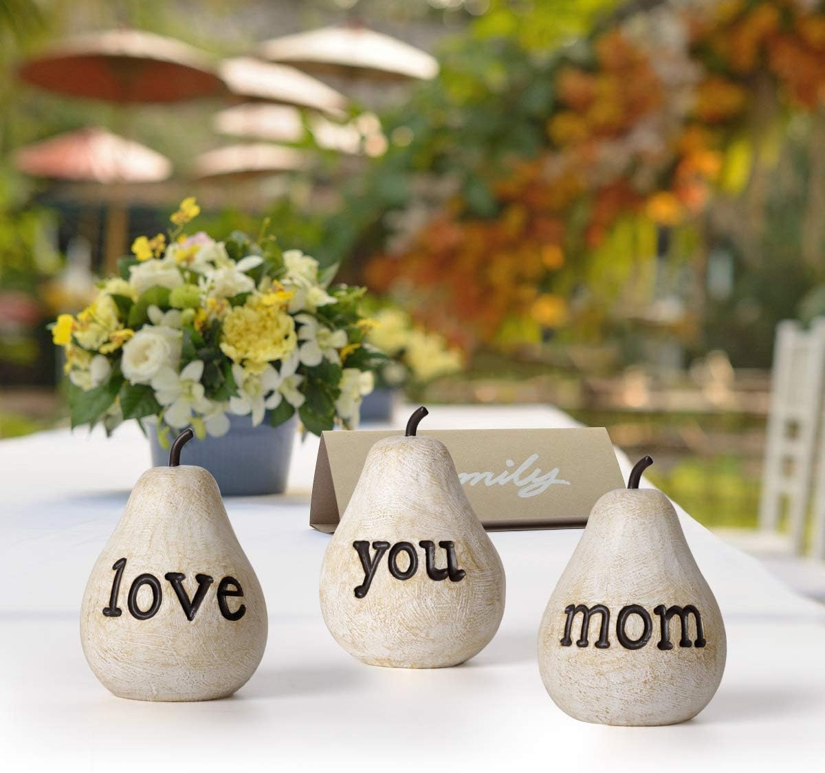 GIRVEM Love You Mom Pears – Regalo para mamá, regalo de cumpleaños para ...