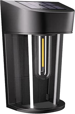 QQARORSUN Decorative Solar Wall Lights Waterproof LED 2900K, Fence ...