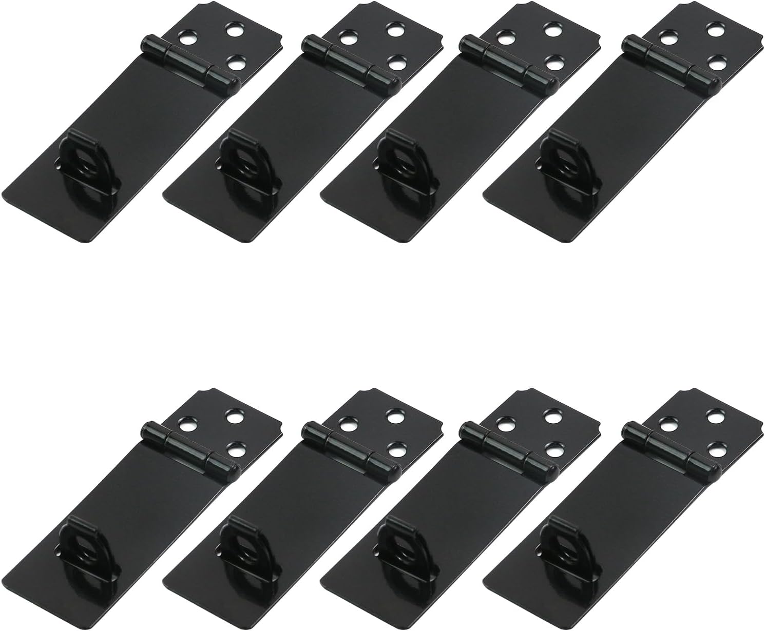 Tsnamay 8Pcs 3Inch Black Padlock Hasp,Door Slide Latch Lock Black ...
