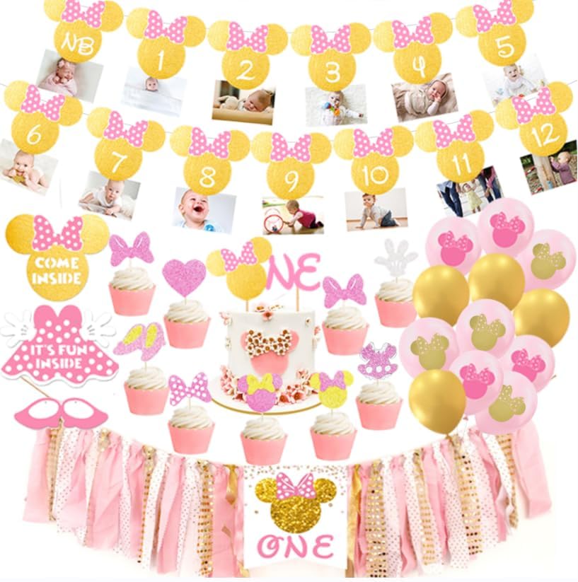 Amazon.com: Cartel de fotos de cumpleaños de ratón de dibujos animados. Cartel de ratón de ...