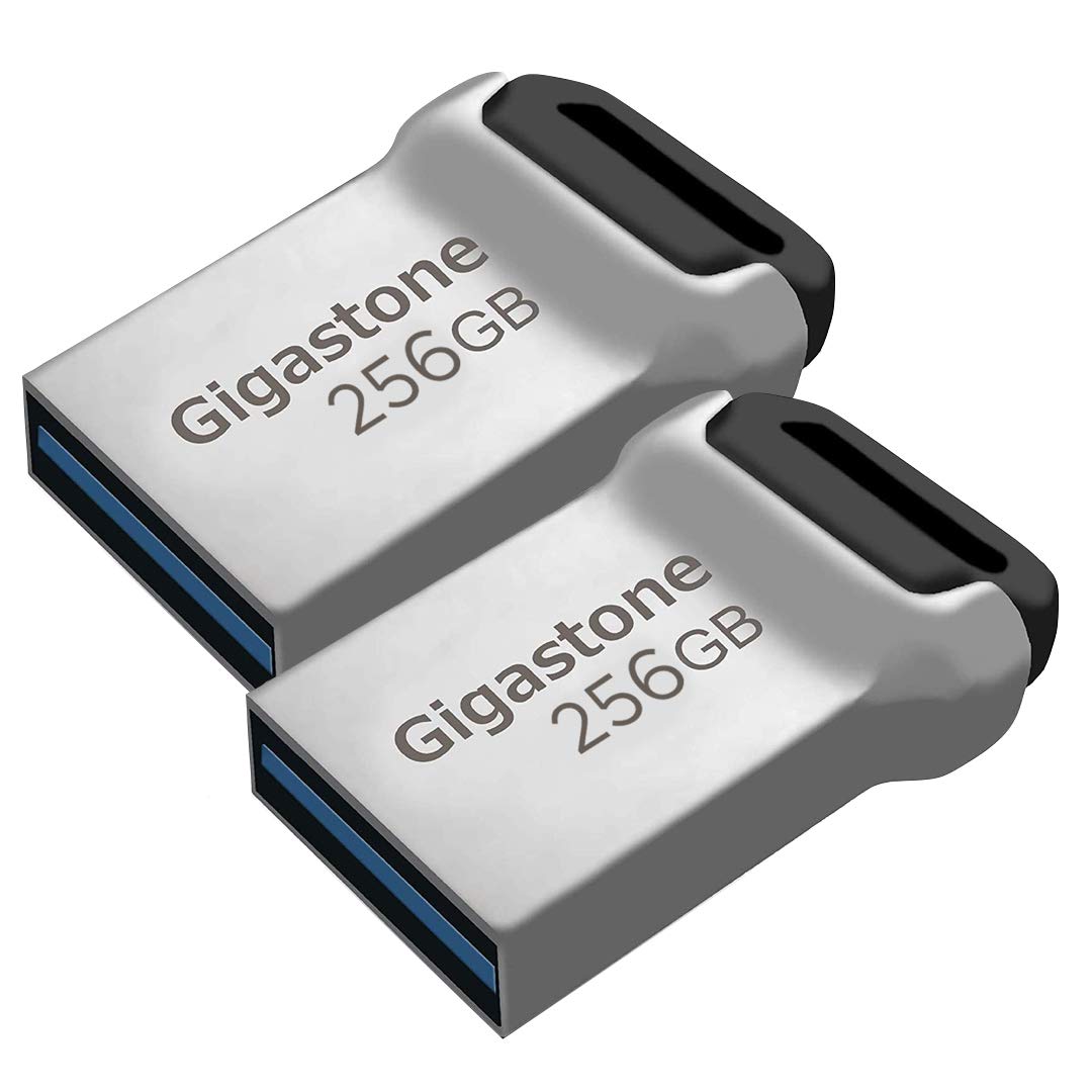 Gigastone Z90 [2-Pack] 256GB USB 3.2 Gen1 Flash Drive, Mini Fit Metal ...