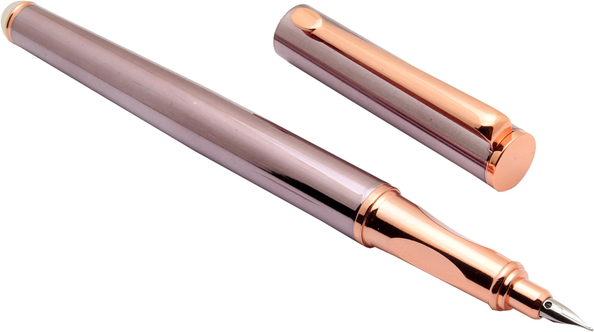 Ledos Yiren 3931 Metallic Gray Fountain Pen Rose Gold Trims & Semi ...