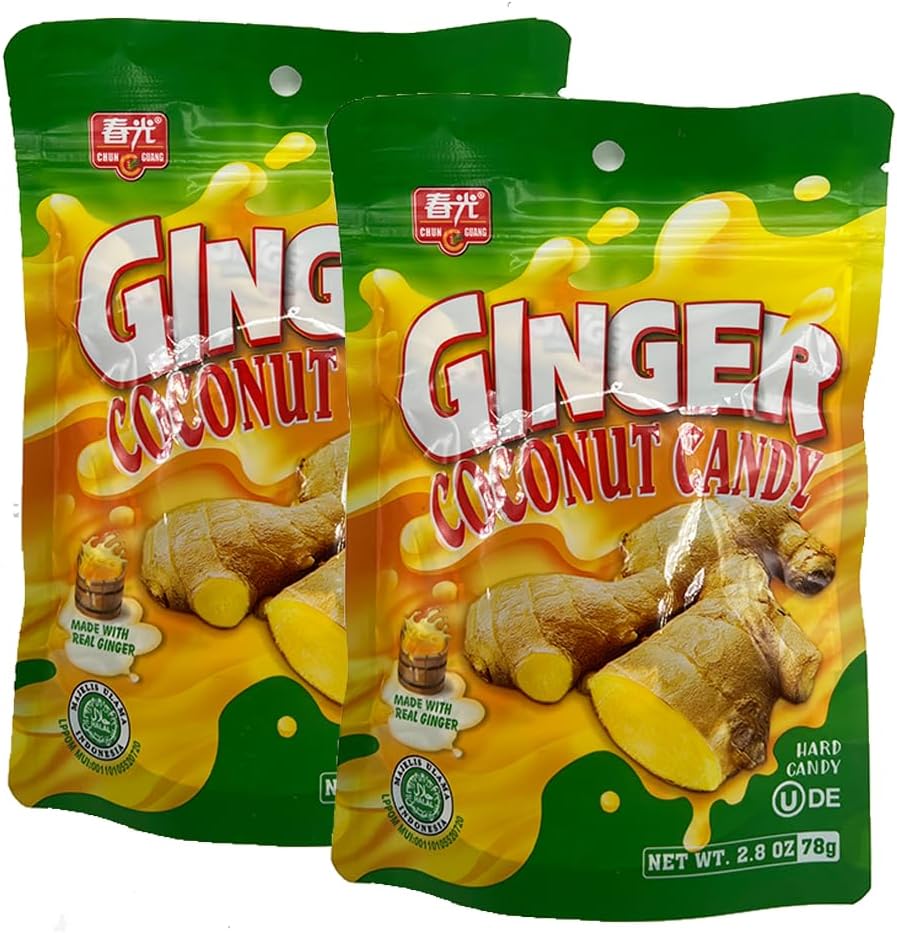 Amazon.com : Chun Guang Ginger Coconut Candy 2.8oz, 2pack : Grocery ...