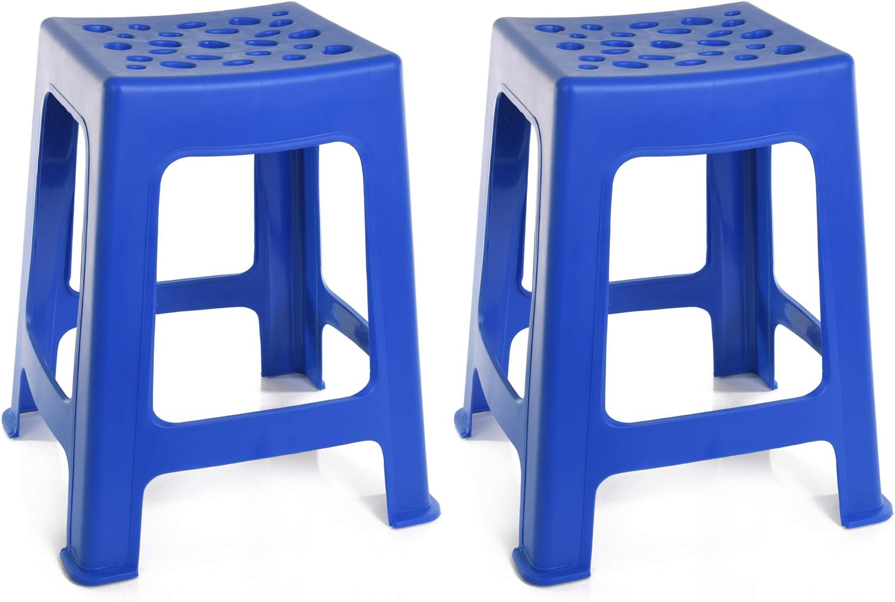 Amazon.com: Ponpong 18.7 Inch Plastic Stack Backless Stools, Classroom ...