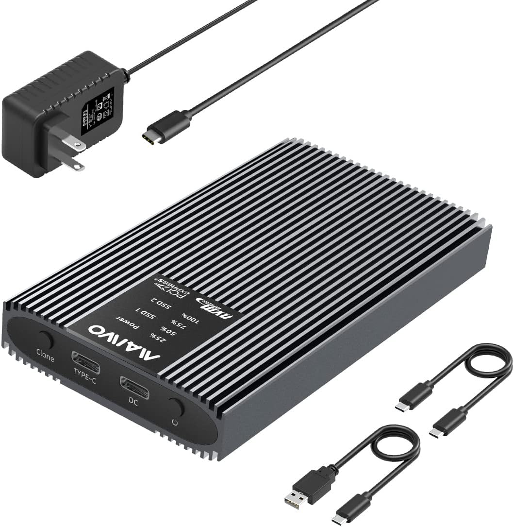 Amazon.com: JEYI Dual Nvme Enclosure, 2-Bay Hardware RAID Enclosure ...