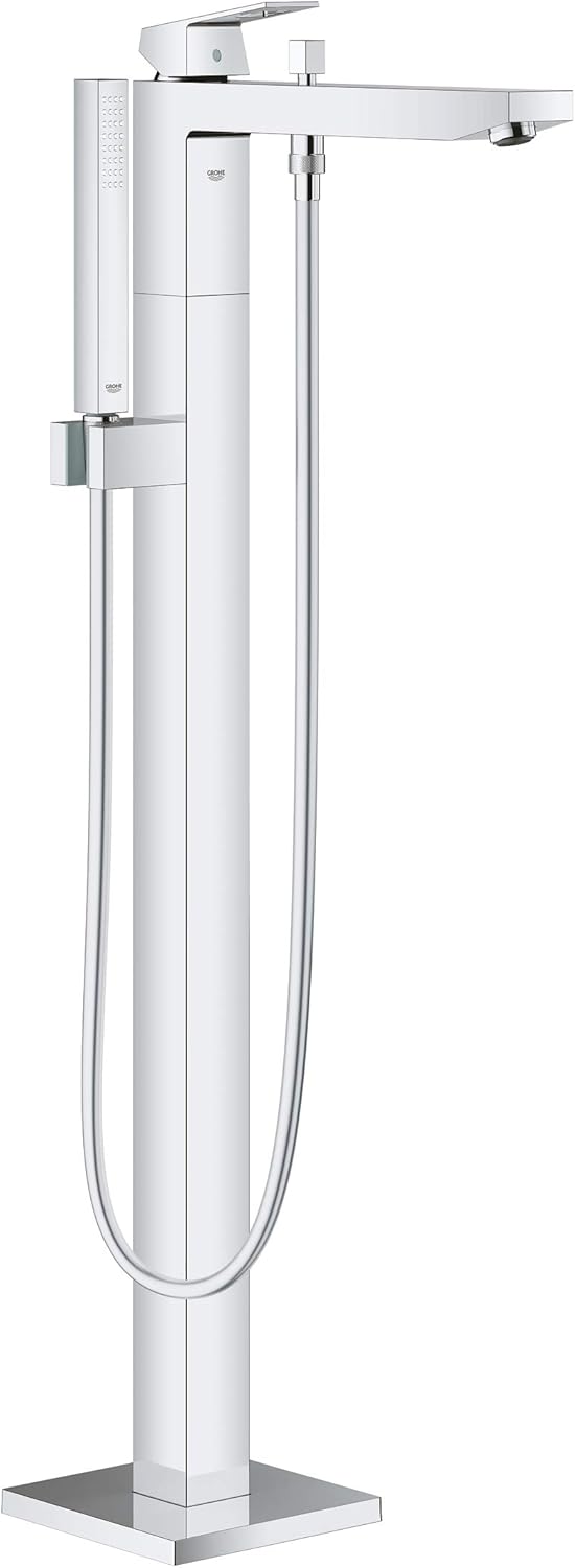 GROHE 23672001 Eurocube Single-Handle Freestanding Tub Faucet with 1.75 ...