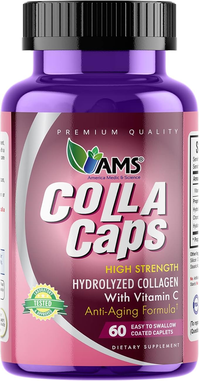 Amazon.com: America Medic & Science Colla Caps (60 Caplets) | Collagen ...
