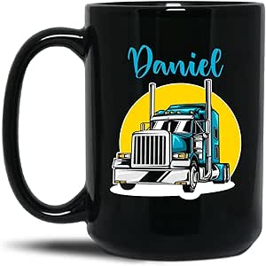 Amazon.com: Custom Truck Driver Mug - Personalized 11oz & 15oz Black ...