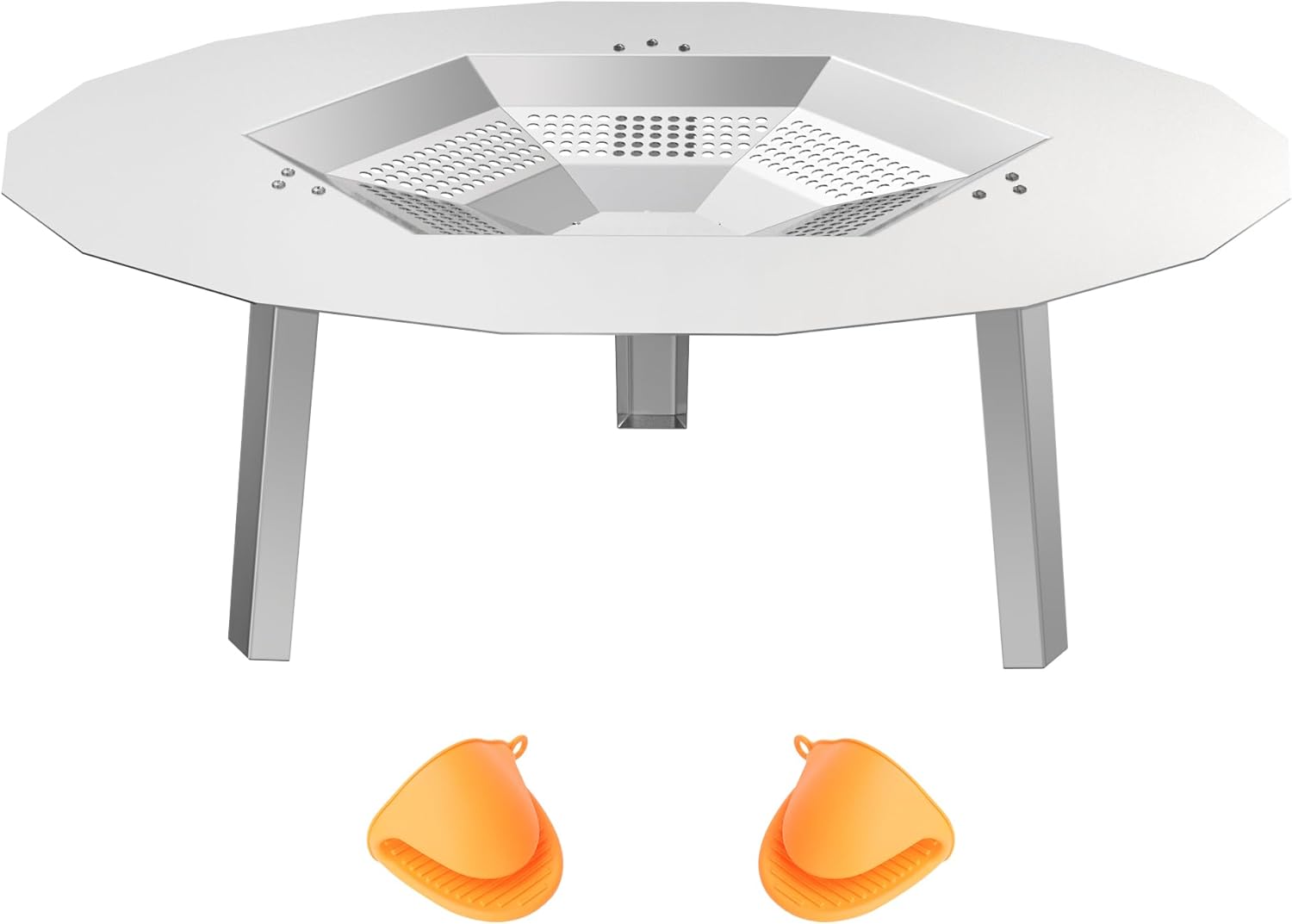 Amazon.com : BBQ PLUS One-Piece 19.5" Heat Deflector Replacement for ...