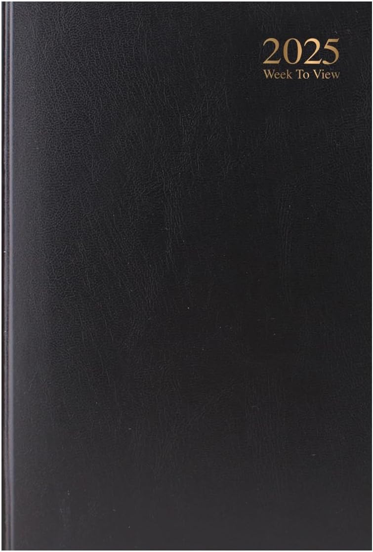 2025 A4 Week To View Diary - Full Year Hardback WTV Casebound Planner ...