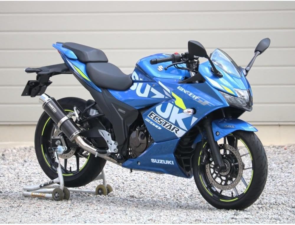 Amazon | WR`S フルEX ラウンドカーボンサイレンサー ジクサーSF250 20-(2BK-ED22B)※国内仕様車専用 SC3250JM | スリップオン | 車＆バイク