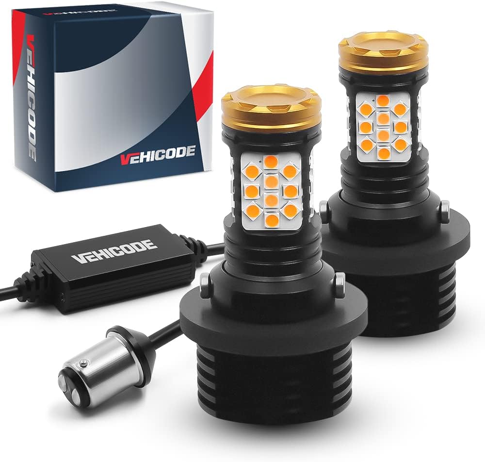 Amazon.com: morefulls 3157 Error Free LED Turn Signal Light Bulbs Amber ...