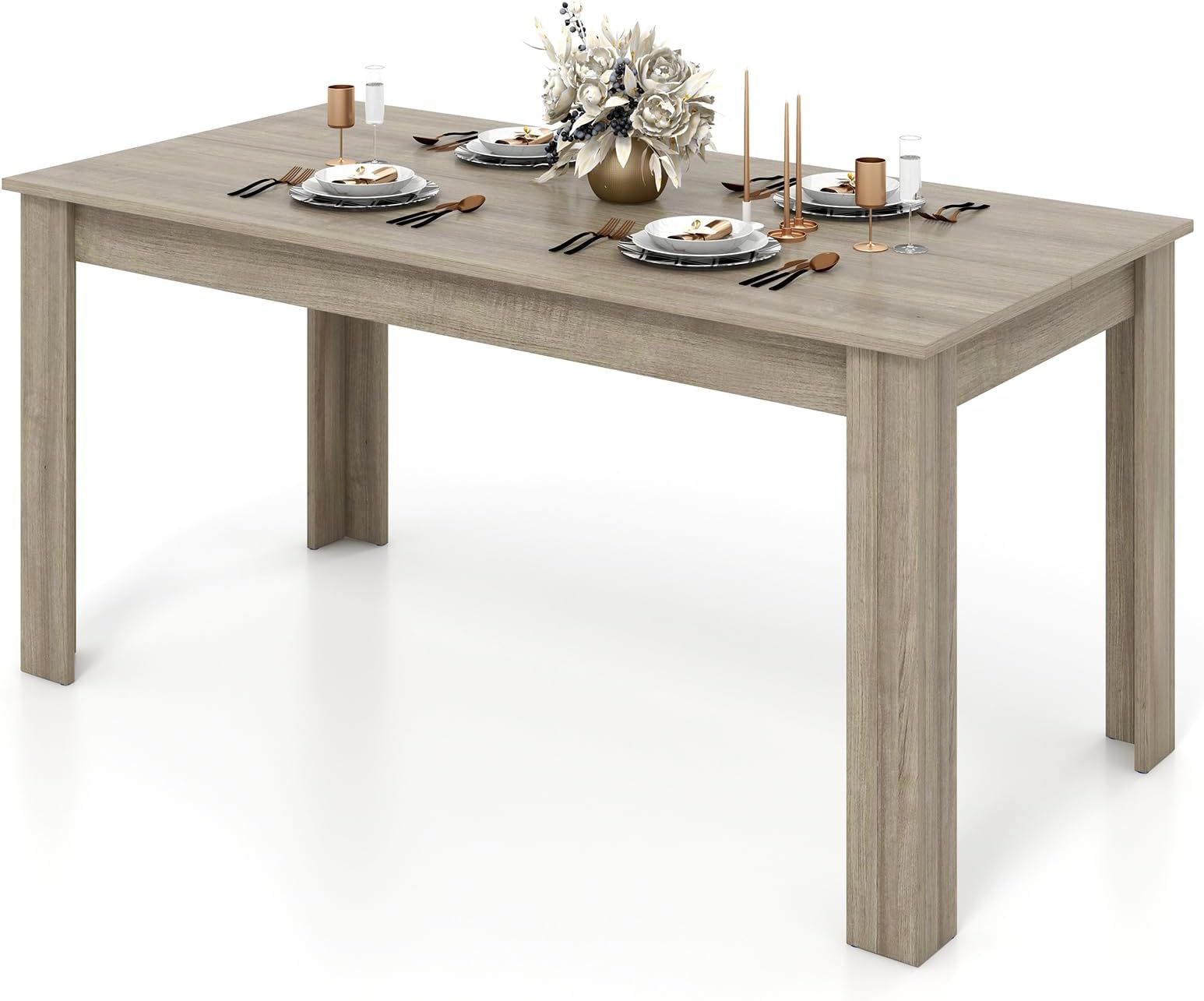 Amazon.com - Plank+Beam 72 Inch Farmhouse Dining Table, Solid Wood ...