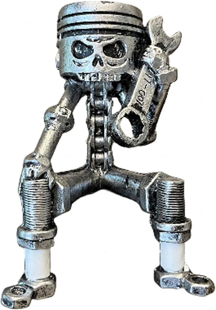 Amazon.com: Yurtziru 1Pcs Carved Piston Skull Face Sculpture Skull Face ...