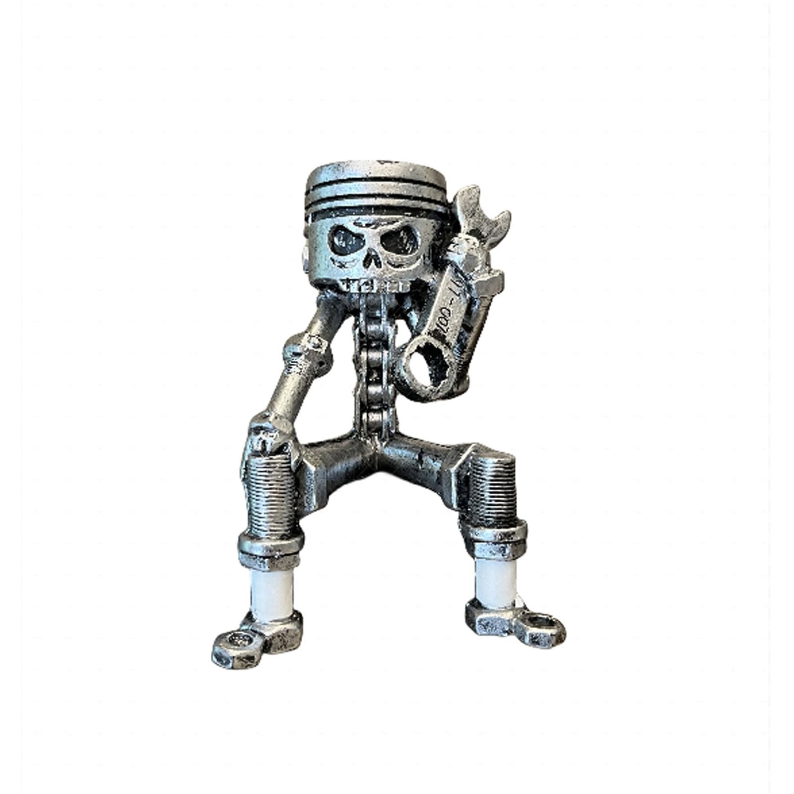Amazon.com: Yurtziru 1Pcs Carved Piston Skull Face Sculpture Skull Face ...