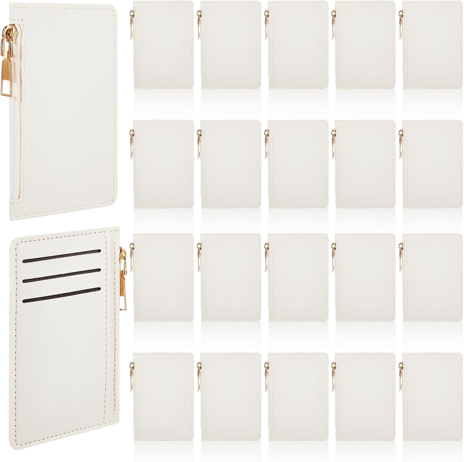 Amazon.com: Abbylike 20 Pcs Wallet Bulk Men Slim Minimalist Leather ...