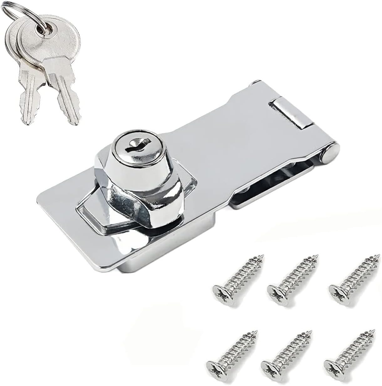 I-EASYDWW Keyed Hasp Locks, Cabinet Locks, Twist Knob Keyed Locking ...